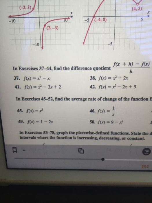 Solved Find The Difference Quotient F X H F X H F X