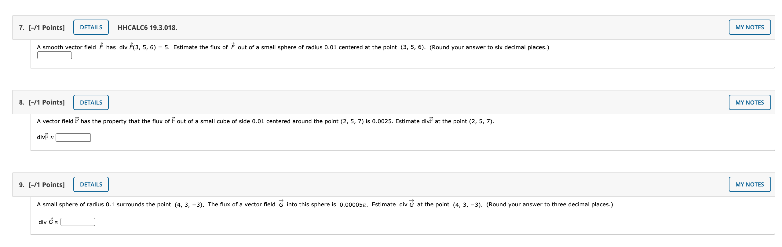 Solved 7. [-/1 Points] DETAILS HHCALC6 19.3.018. MY NOTES A | Chegg.com