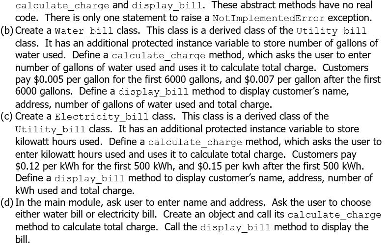 Solved INSTRUCTION AND PROBLEMS Create a Python project for | Chegg.com