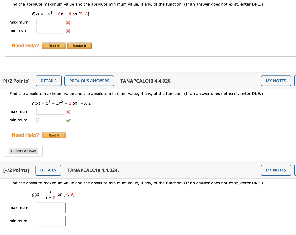 Solved Find The Absolute Maximum Value And The Absolute Chegg