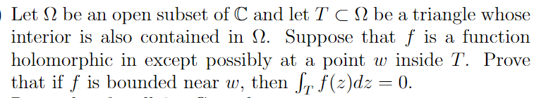 Solved Let Ω be an open subset of C and let T⊂Ω be a | Chegg.com