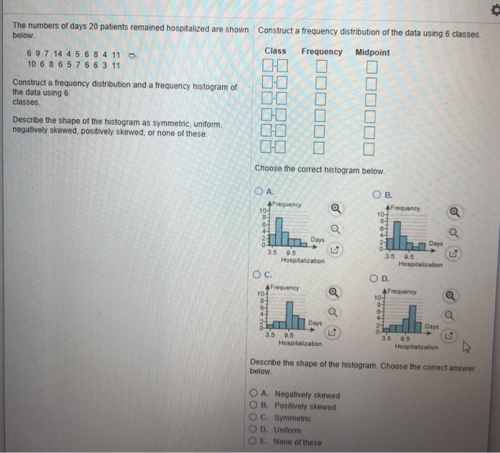 Solved Construct a frequency distribution of the data using | Chegg.com