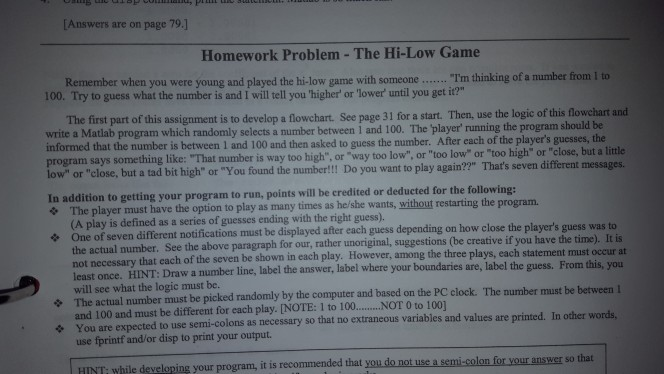 Solved [Answers are on page 79.] Homework Problem - The | Chegg.com