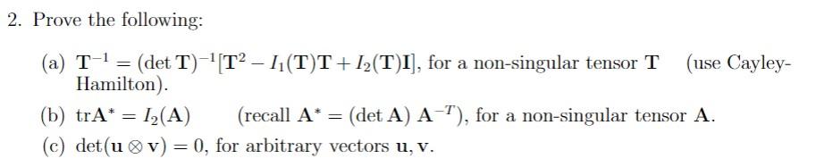 Solved 2. Prove the following: (a) | Chegg.com