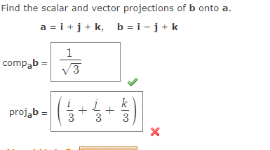 Solved Find the scalar and vector projections of b onto a. | Chegg.com