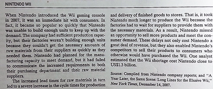 Solved What did nintendo lack or lose from their raw | Chegg.com