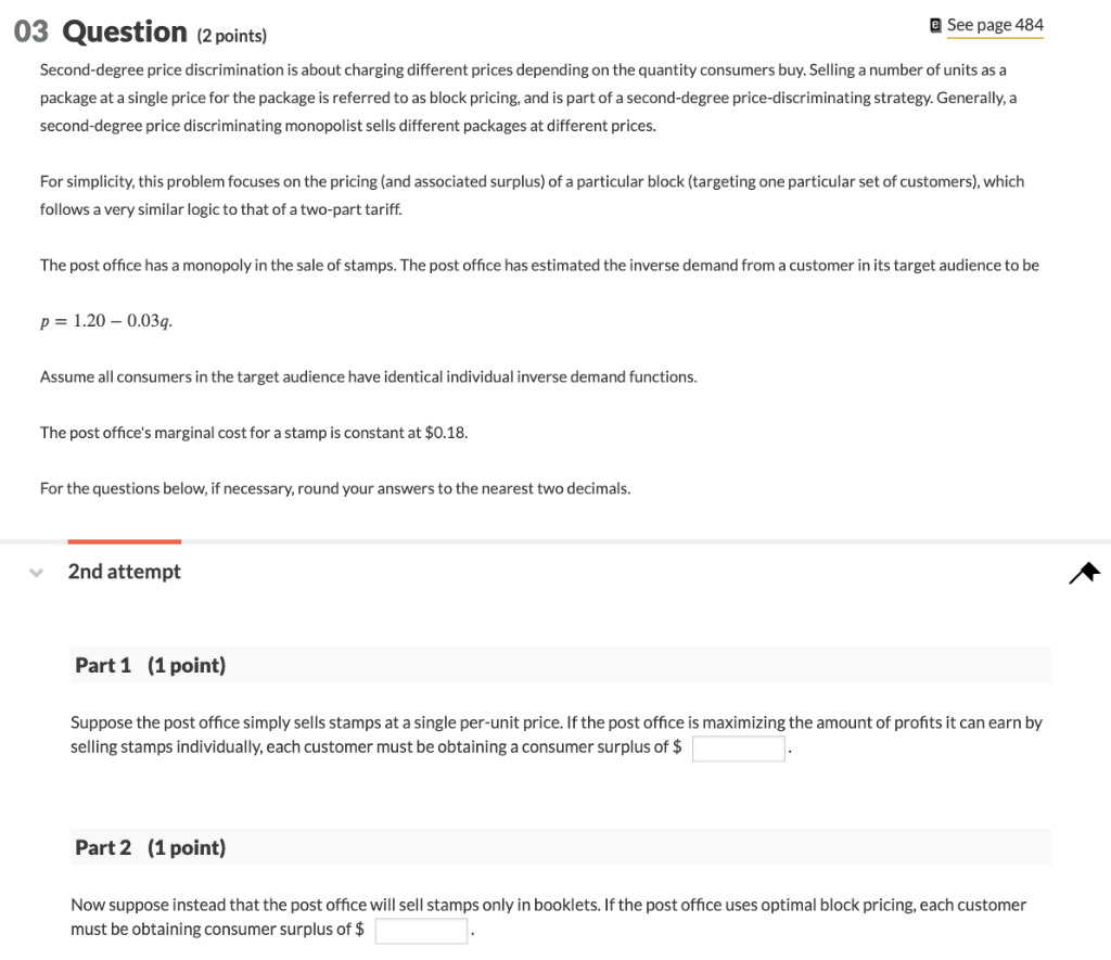 Solved 3 Question (2 points) 르 See page 484 Second-degree | Chegg.com