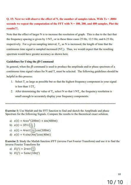 Solved Assign. 1: Evaluating Fourier Transforms with MATLAB | Chegg.com