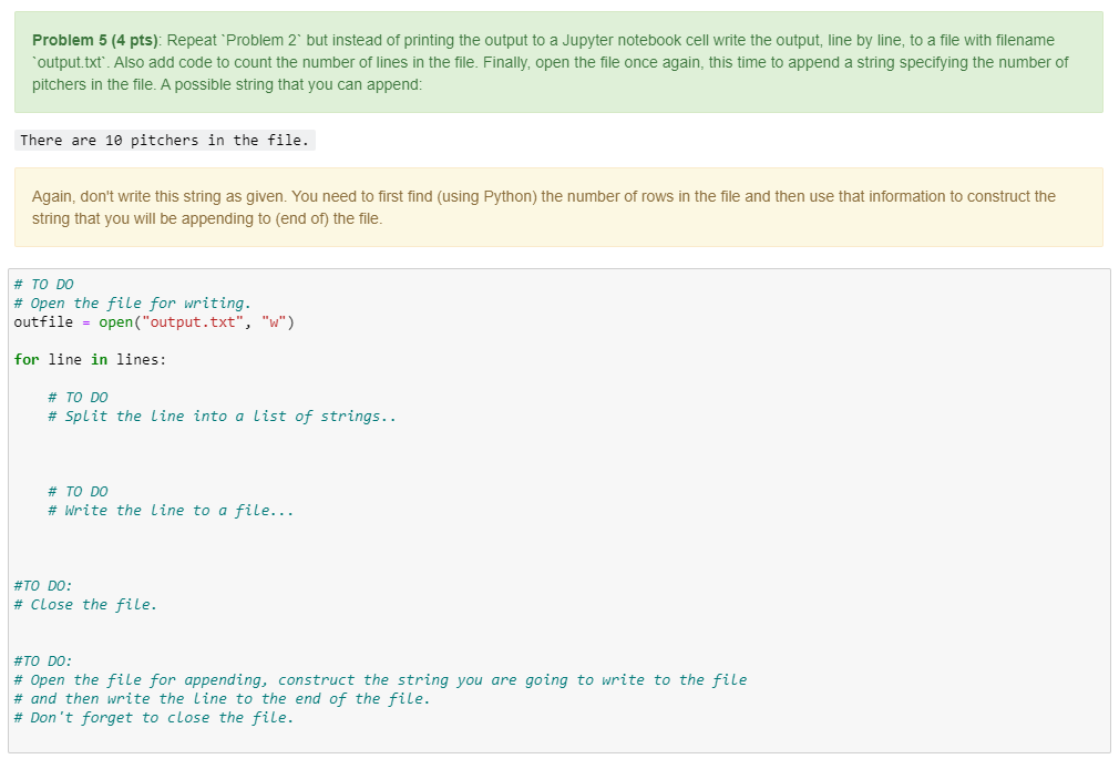 Repeat `Problem 2` but instead of printing the output | Chegg.com