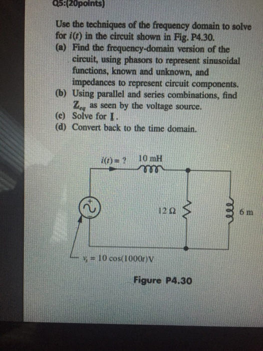 Solved Use the techniques of the frequency domain to solve | Chegg.com