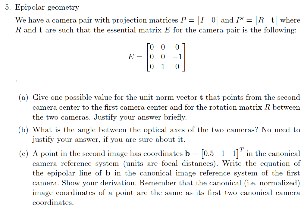 Solved Asking help with detailed steps: Epipolar geometryWe | Chegg.com