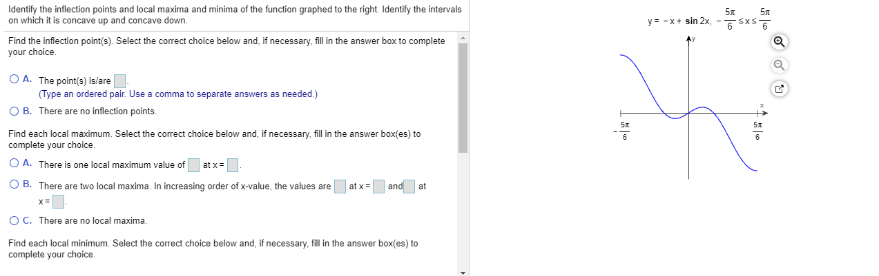 Solved Identify the inflection points and local maxima and | Chegg.com