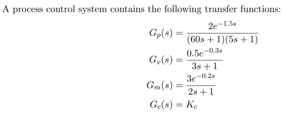 Solved A process control system contains the following | Chegg.com