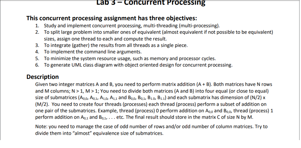 In Java Programming Language Implement Concurrenc