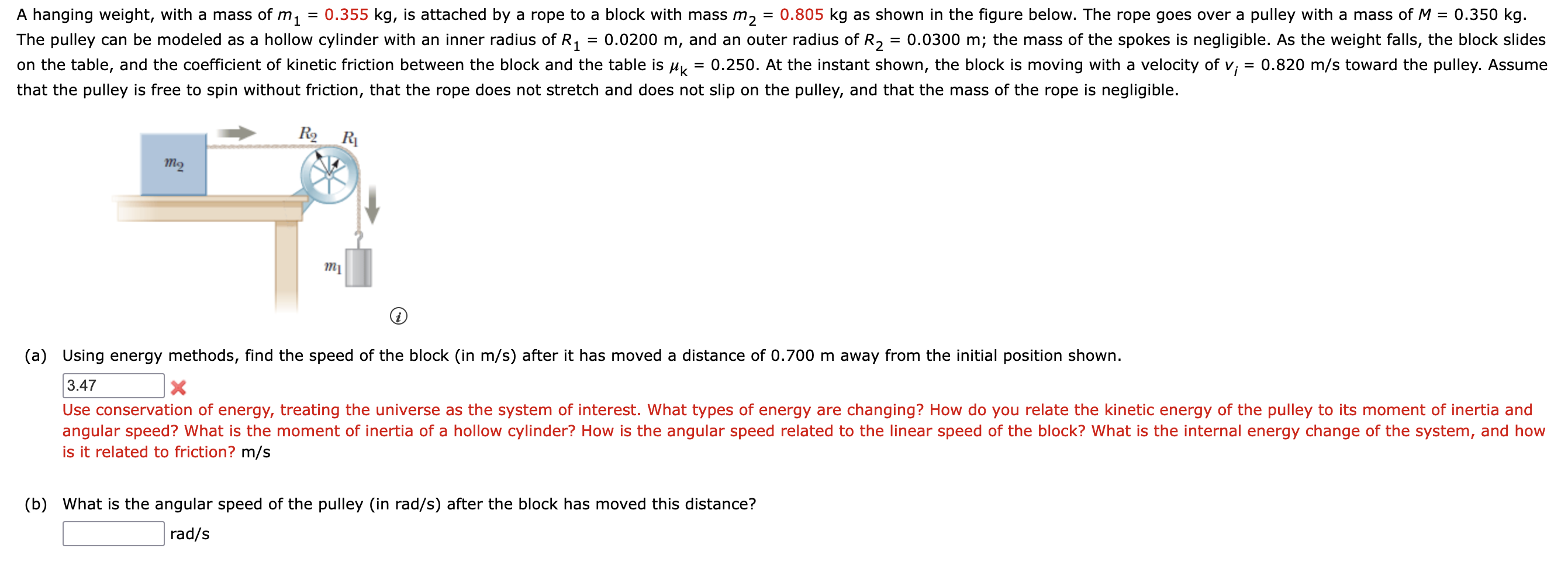 Solved that the pulley is free to spin without friction, | Chegg.com