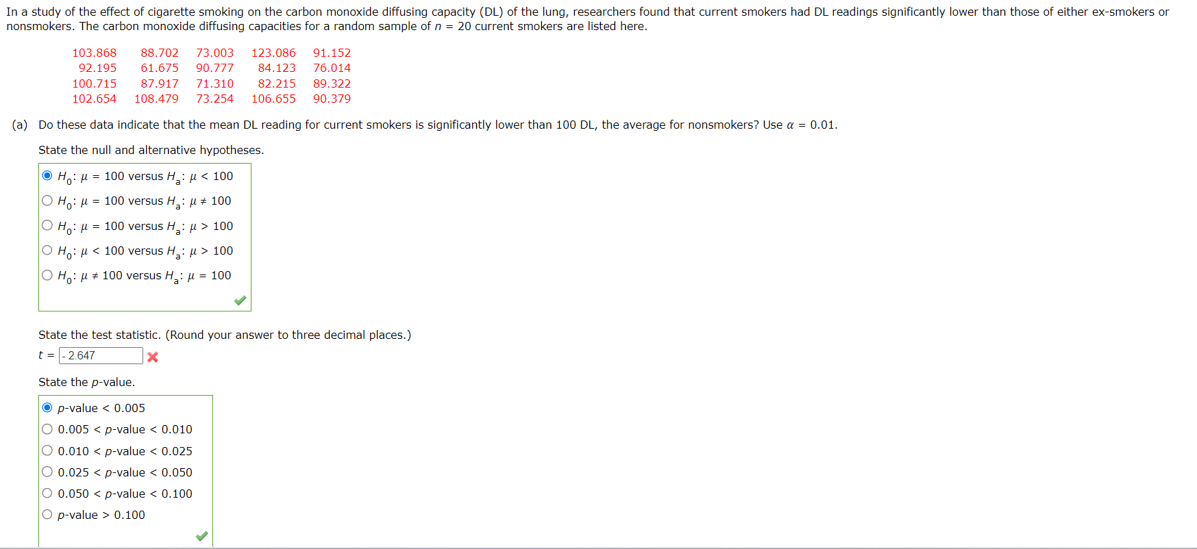Solved a) Do these data indicate that the mean DL reading | Chegg.com