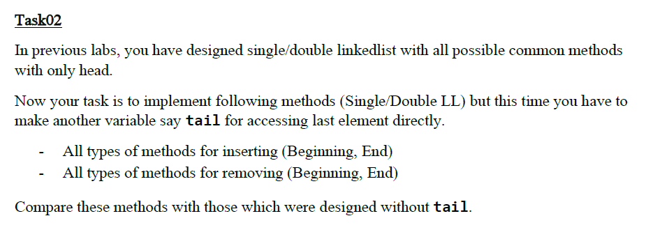 Solved Implement in Double Linked List, and do it in java | Chegg.com