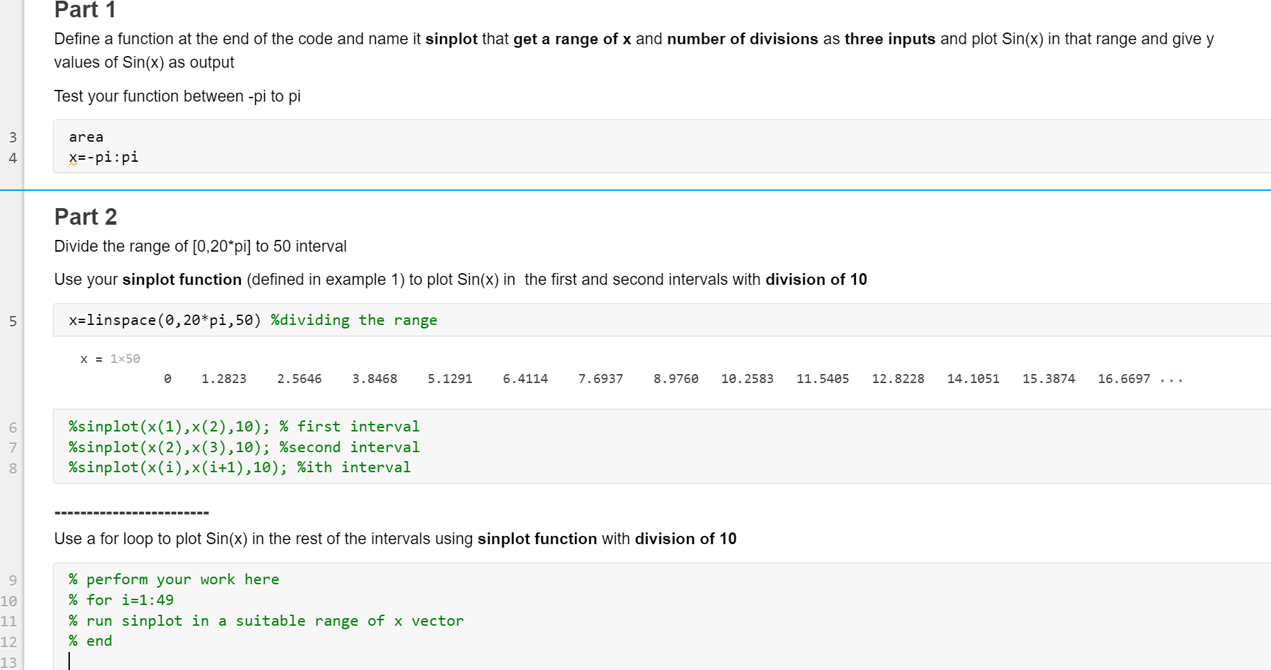 Solved Part 1 Define a function at the end of the code and | Chegg.com
