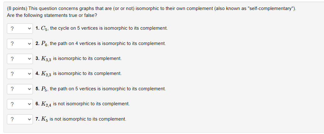 Solved (8 points) This question concerns graphs that are (or | Chegg.com