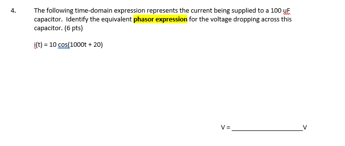 Solved 4. The following time-domain expression represents | Chegg.com