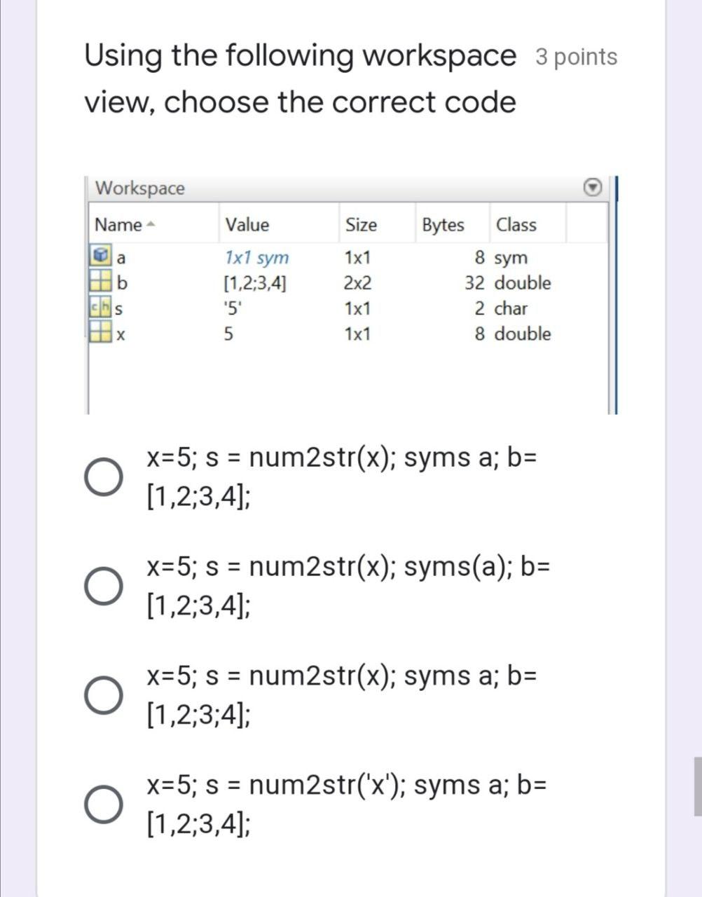 Solved Using the following workspace 3 points view, choose | Chegg.com
