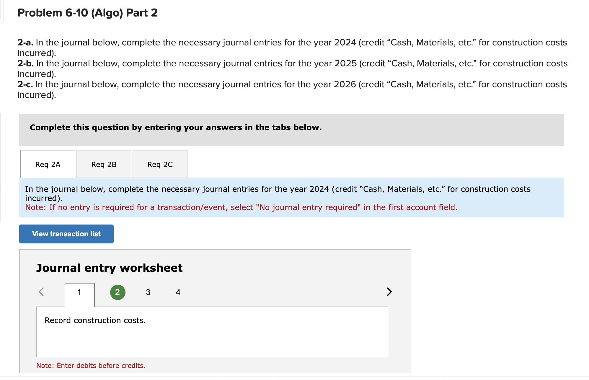 Solved Required information Problem 6-10 (Algo) Long-term | Chegg.com