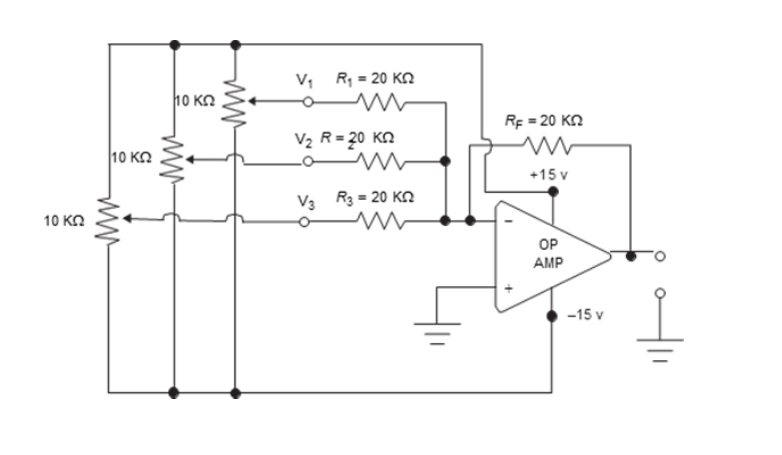 Solved a- Compute the output of the summing amplifier for | Chegg.com