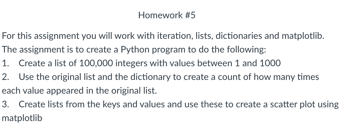 Solved Homework #5 For this assignment you will work with | Chegg.com