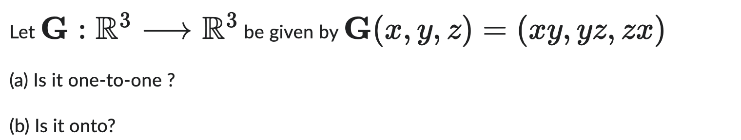 Solved Let G:R3longrightarrowR3 ﻿be given by | Chegg.com