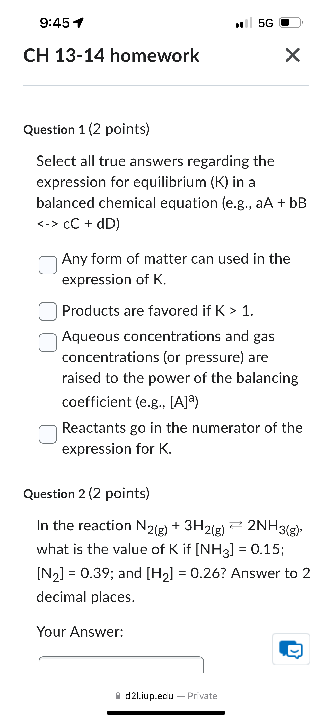 Solved Select all true answers regarding the expression for | Chegg.com