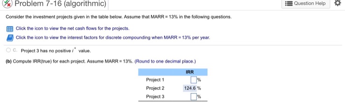 Solved Problem 7-16 (algorithmic) Consider the investment | Chegg.com