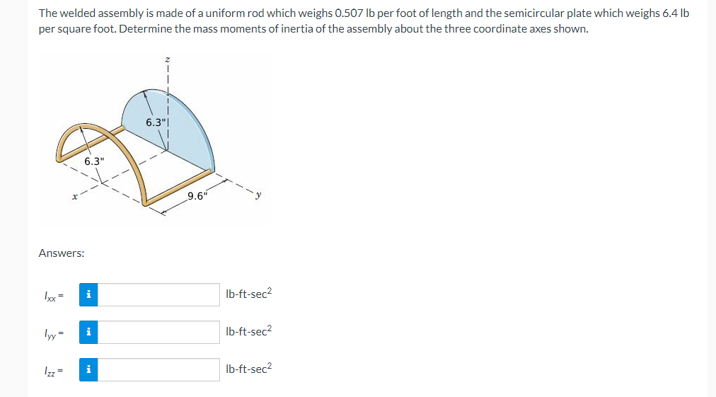 Solved The welded assembly is made of a uniform rod which | Chegg.com