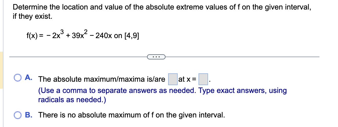 Solved Determine the location and value of the absolute | Chegg.com