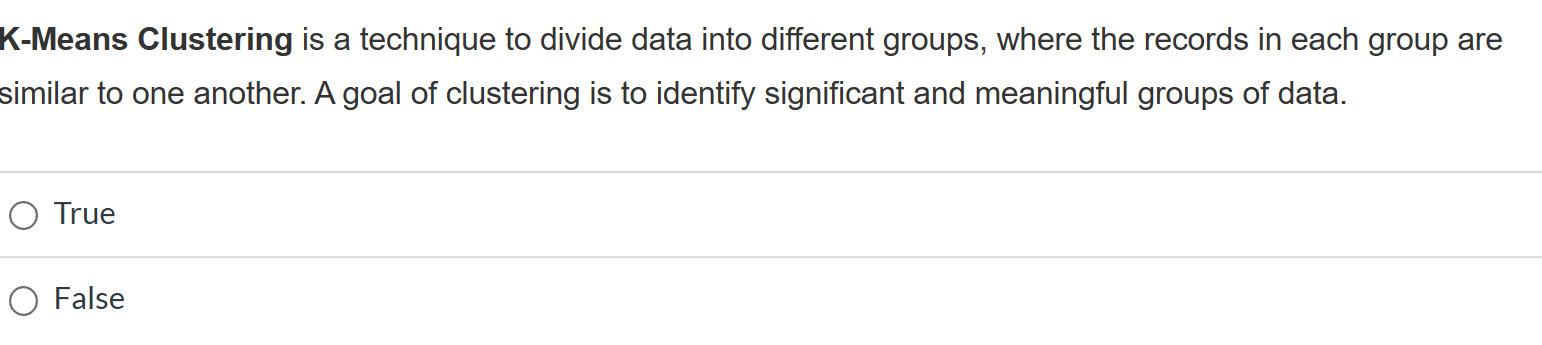 Solved K-Means Clustering is a technique to divide data into | Chegg.com