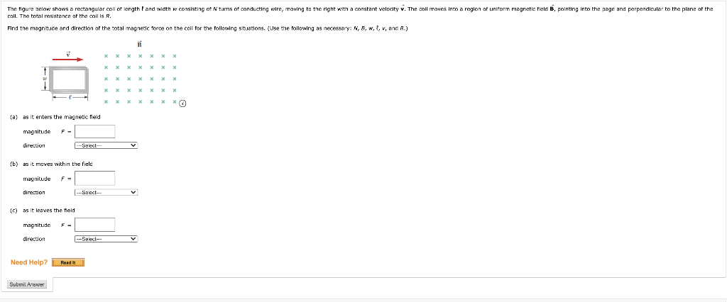 Solved The figure below shows a rectangular coll of length | Chegg.com