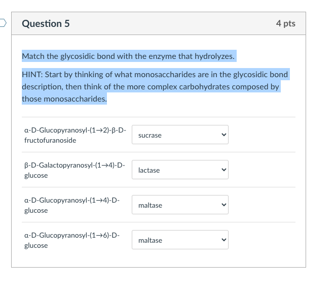 Solved Enzymatic sucrose digestion is initiated in the | Chegg.com
