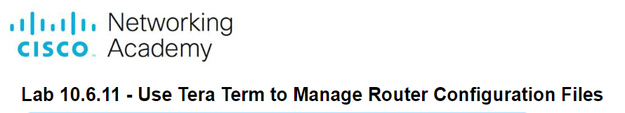 Solved .1∣1,1∣1, Networking cisco. Academy Lab 10.6.11 - Use | Chegg.com