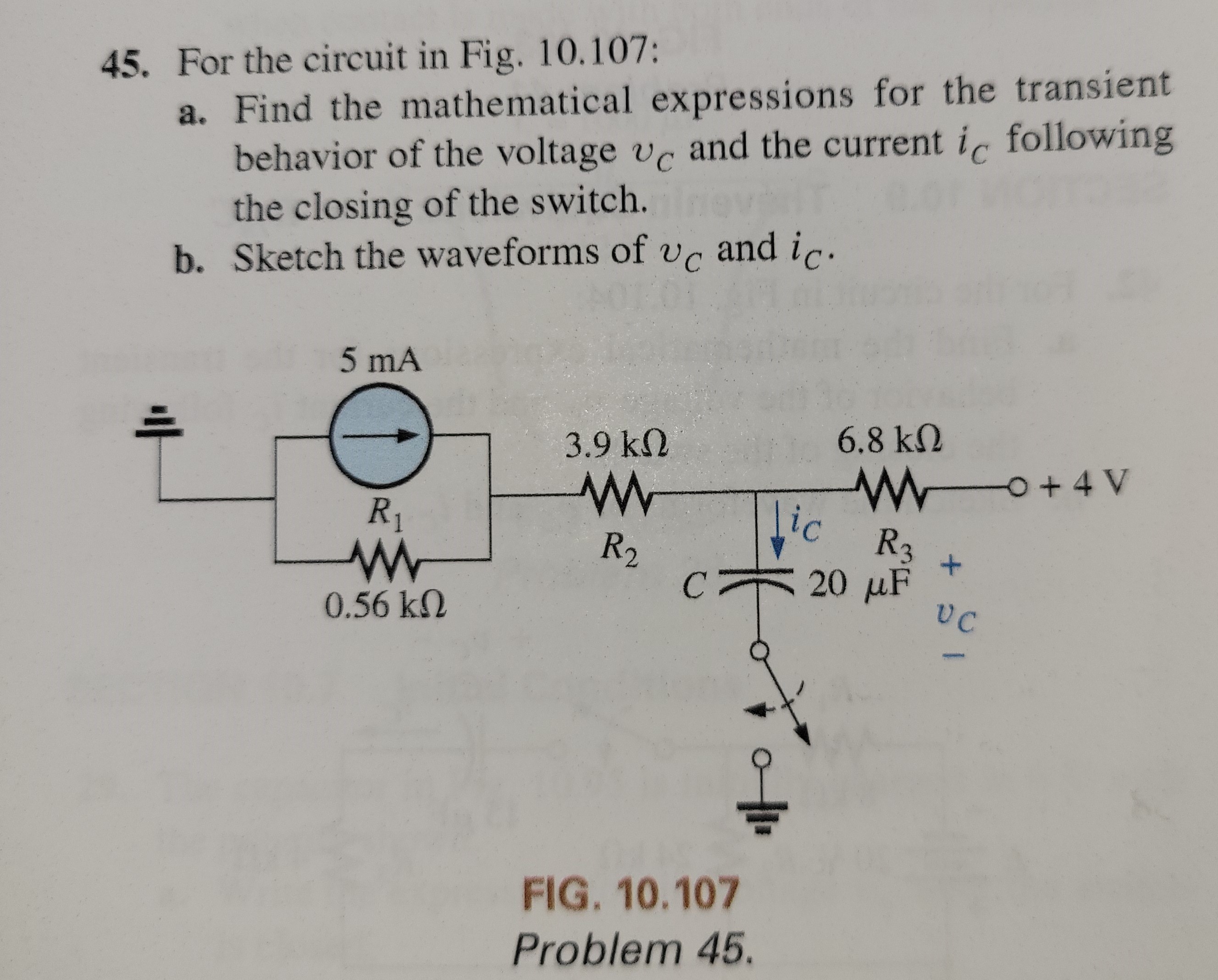 Solved For the circuit in Fig. 10.107:a. ﻿Find the | Chegg.com