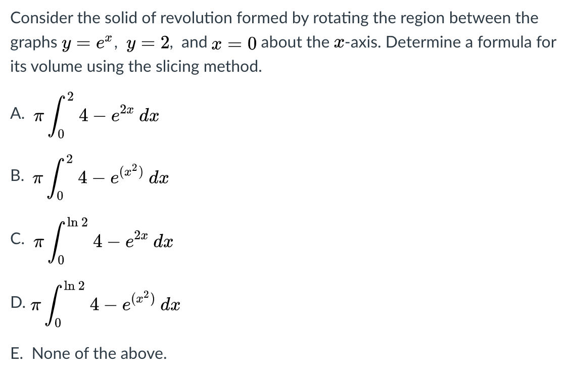 Solved Consider the solid of revolution formed by rotating | Chegg.com