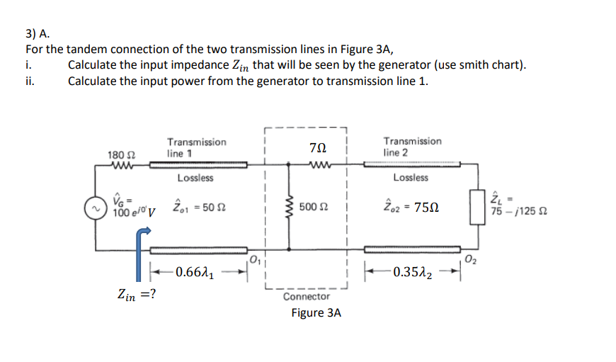 Solved 3) A. For the tandem connection of the two | Chegg.com