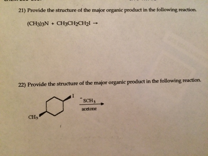 Solved 21) Provide the structure of the major organic | Chegg.com