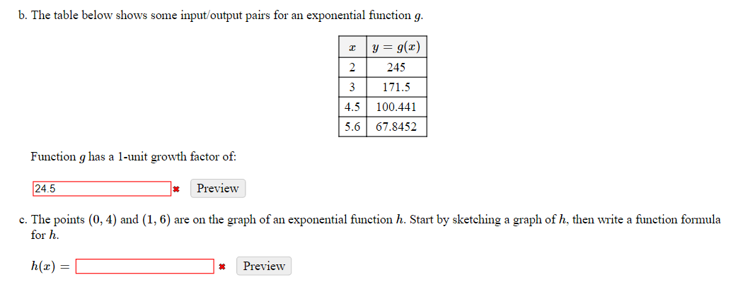 Solved b. The table below shows some input/output pairs for | Chegg.com