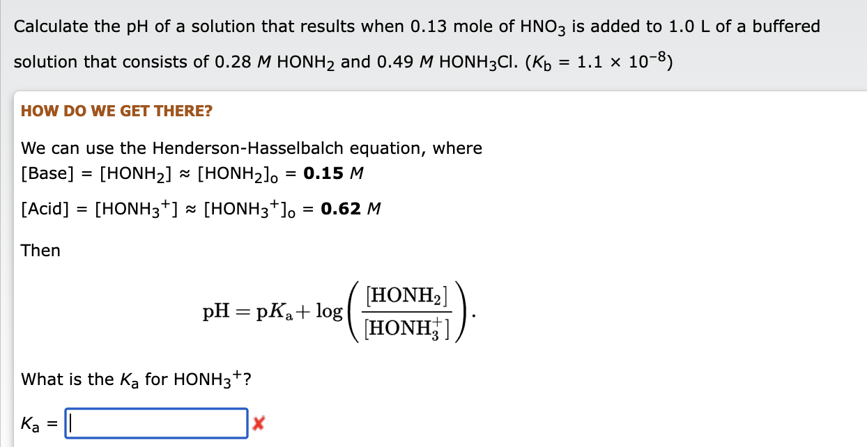 Solved Calculate the pH of a solution that results when 0.13 | Chegg.com