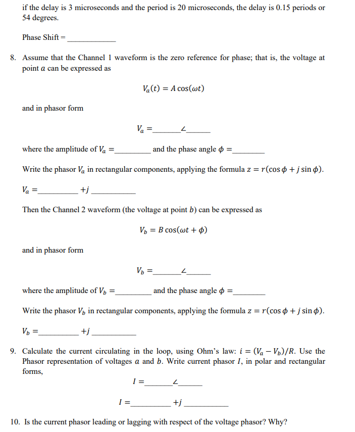 Solved 1. Set up the oscilloscope to measure voltages with | Chegg.com