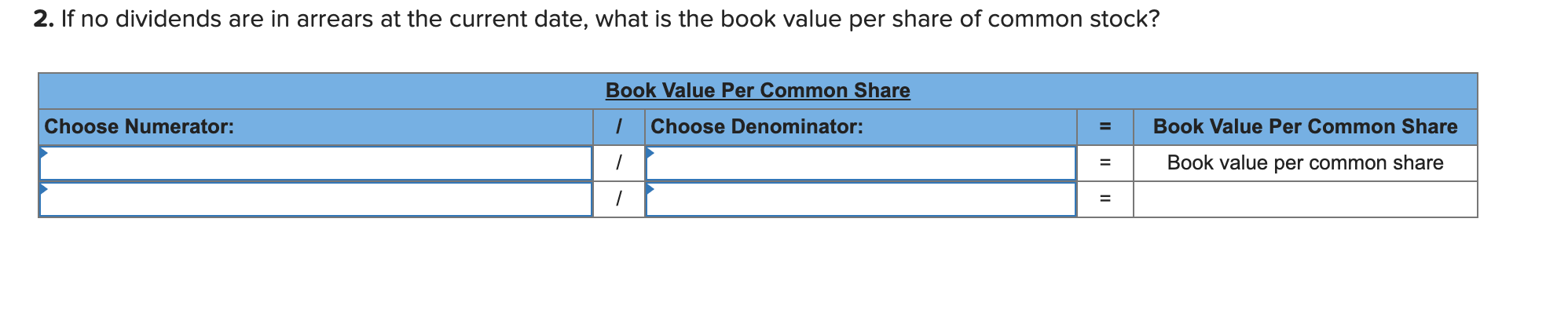 Solved Problem 13-5A Computing book values and dividend | Chegg.com