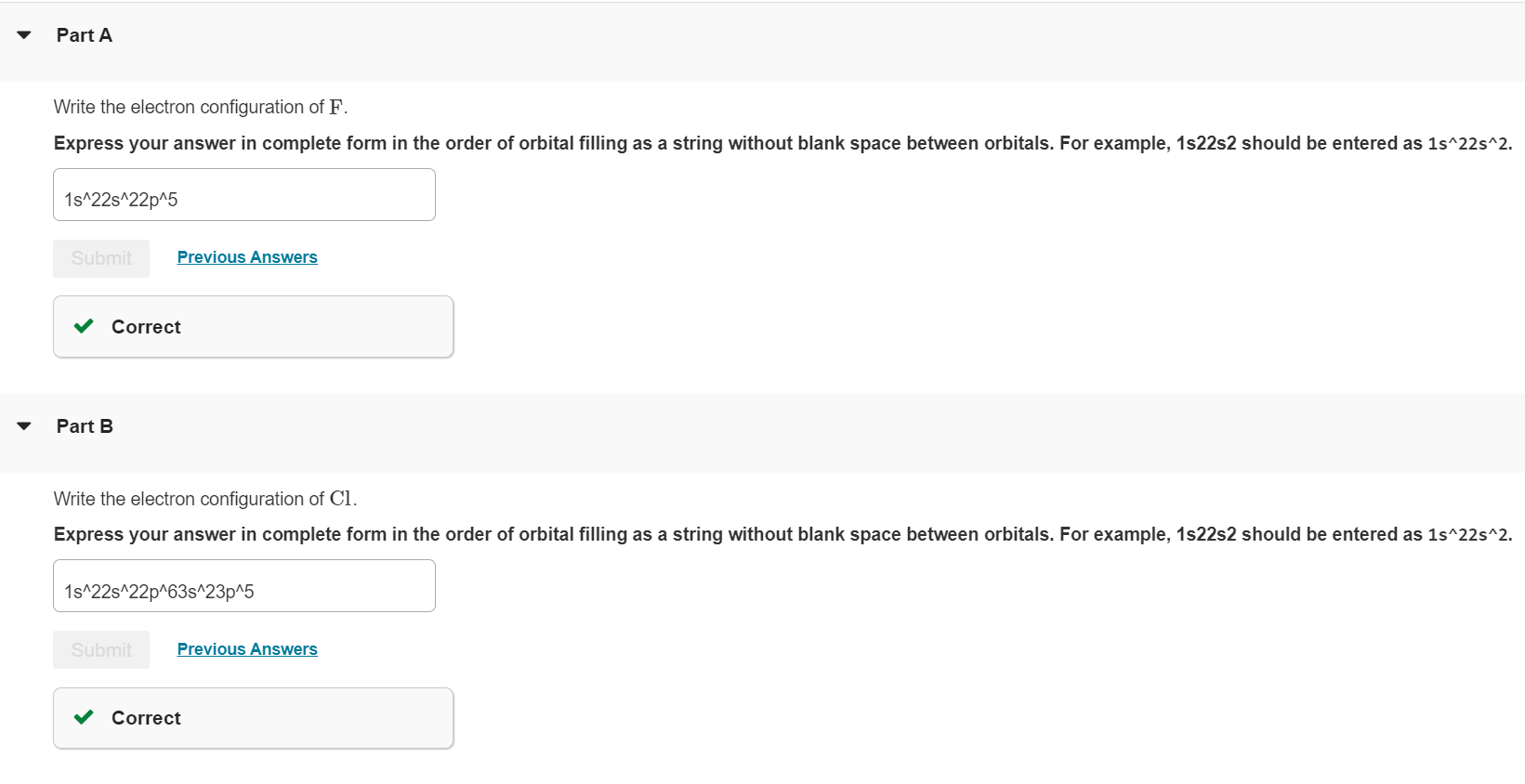Solved Write the electron configuration of F. Express your | Chegg.com