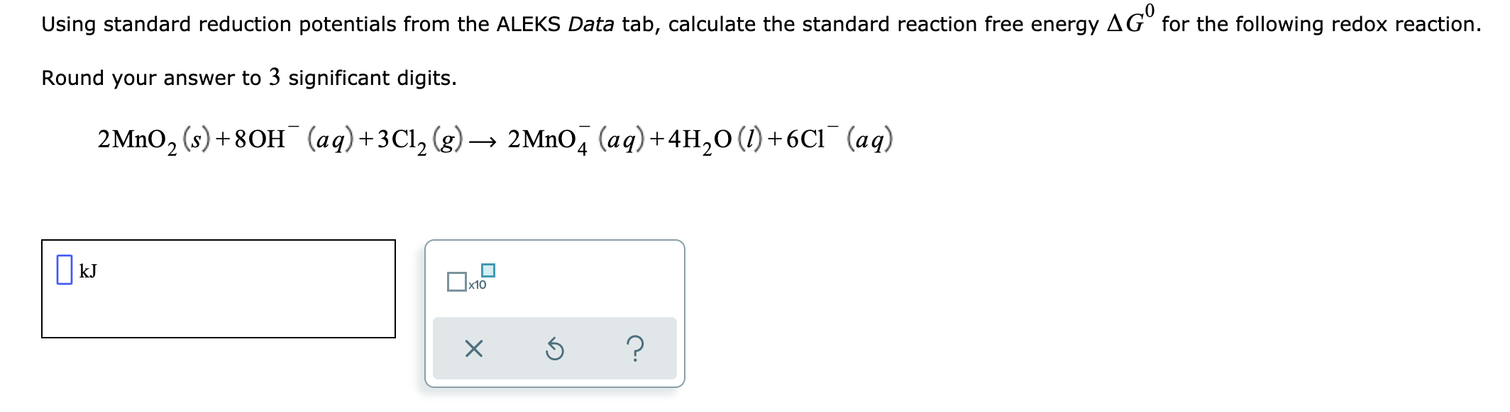 Solved Using standard reduction potentials from the ALEKS | Chegg.com