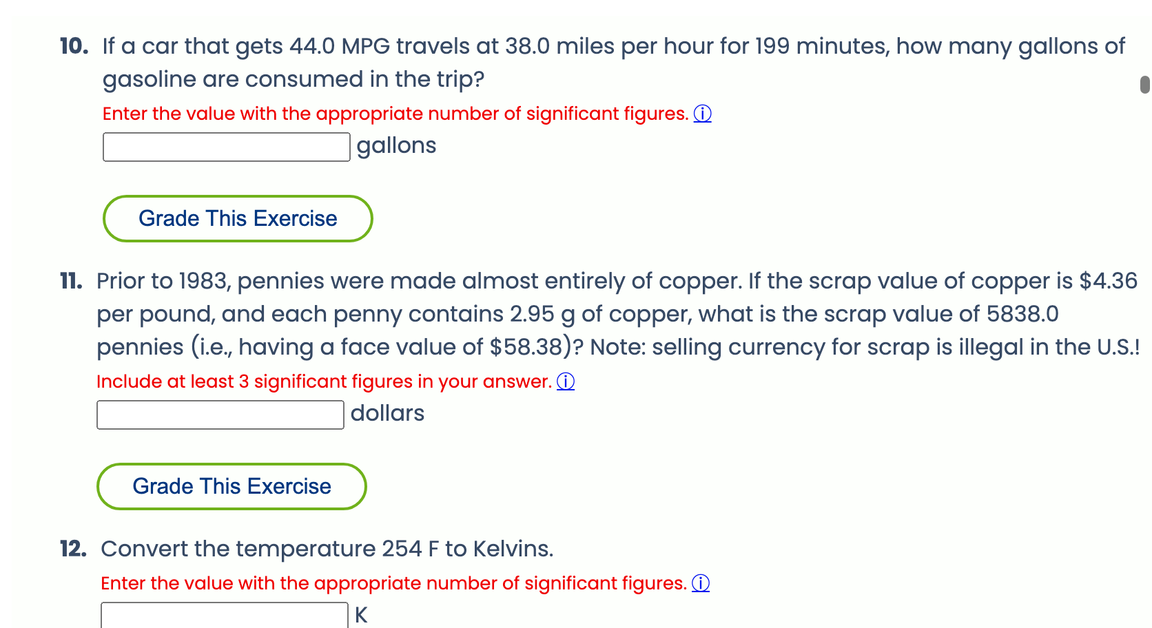 Solved If a car that gets 44.0 ﻿MPG travels at 38.0 ﻿miles | Chegg.com