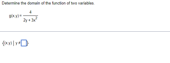 Solved Determine the domain of the function of two | Chegg.com