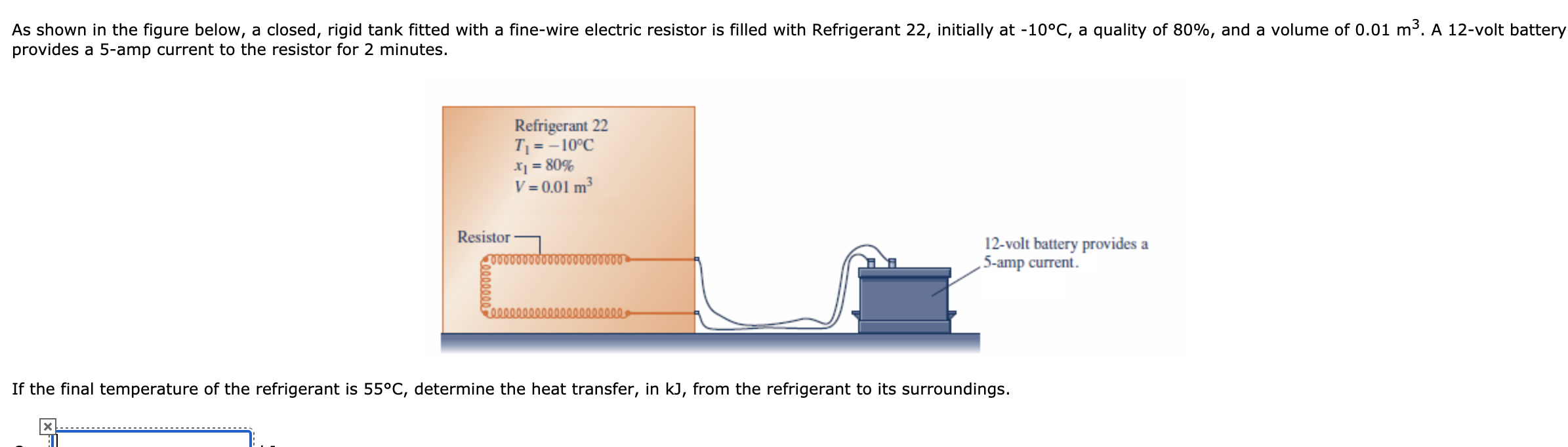 Solved As shown in the figure below, a closed, rigid tank | Chegg.com